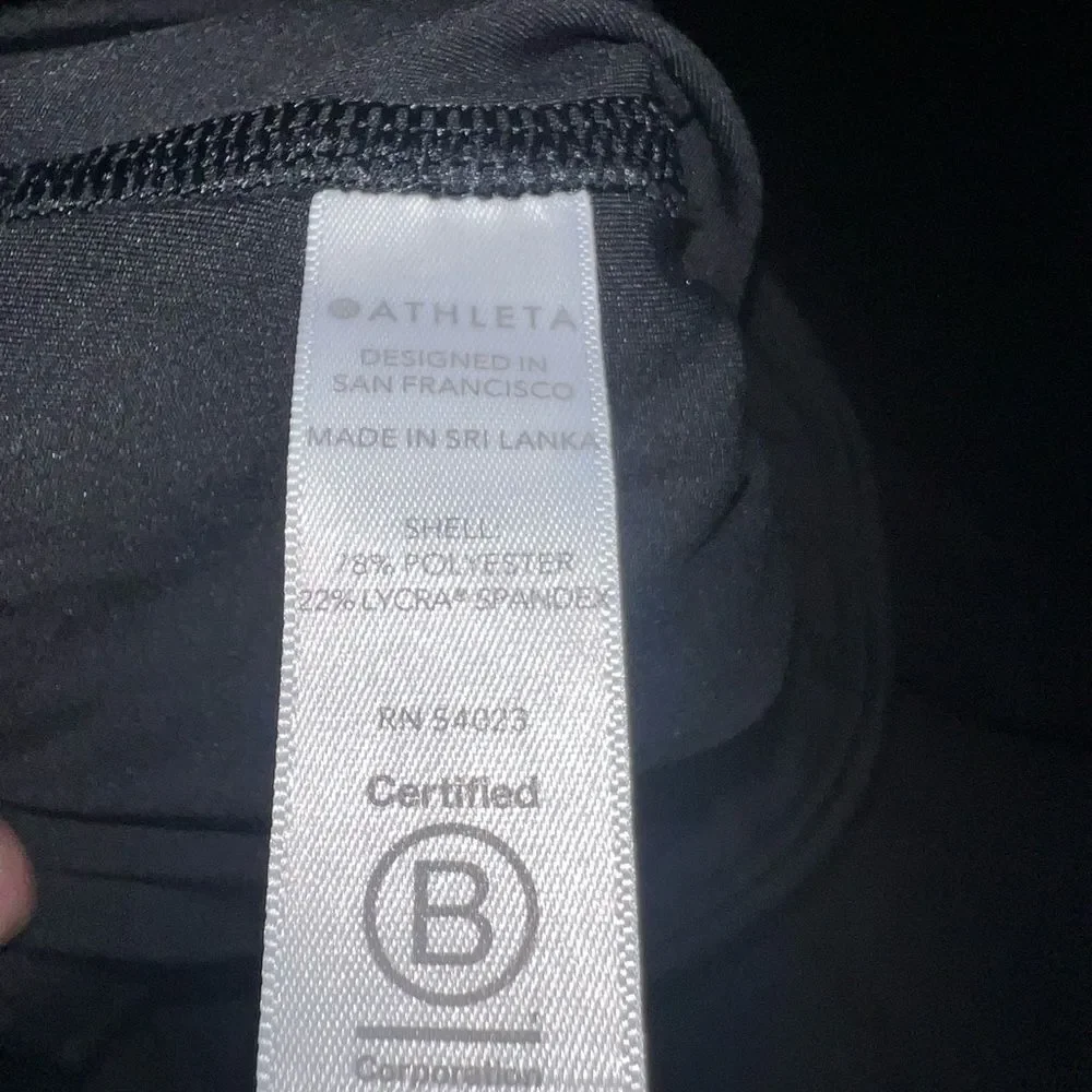 Athleta | Pants & Jumpsuits | Athleta Black Persistence Laser Cut 78 ...